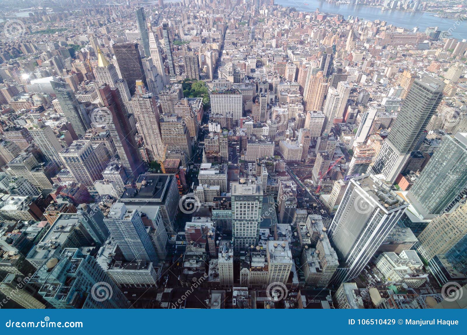 Top View of Manhattan Skyline in New York Editorial Stock Image - Image ...