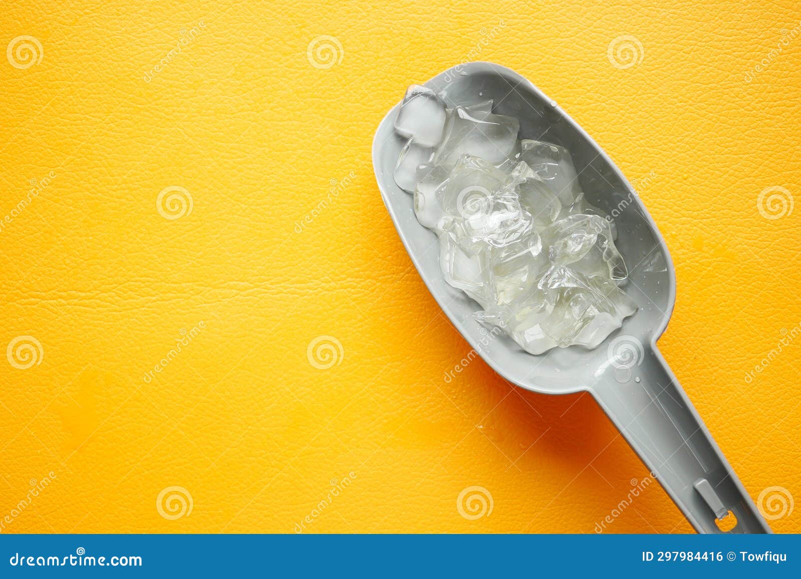 Top View of Many Ice Cubes on Orange Background Stock Photo - Image of ...