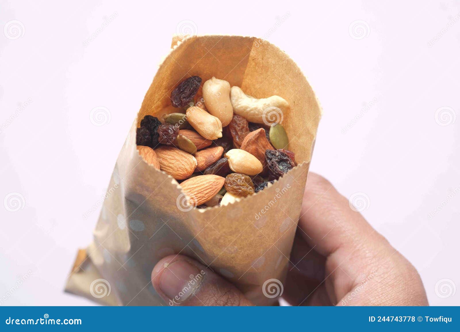 Top View of Many Mixed Nuts in a Paper Packet Stock Photo - Image of ...