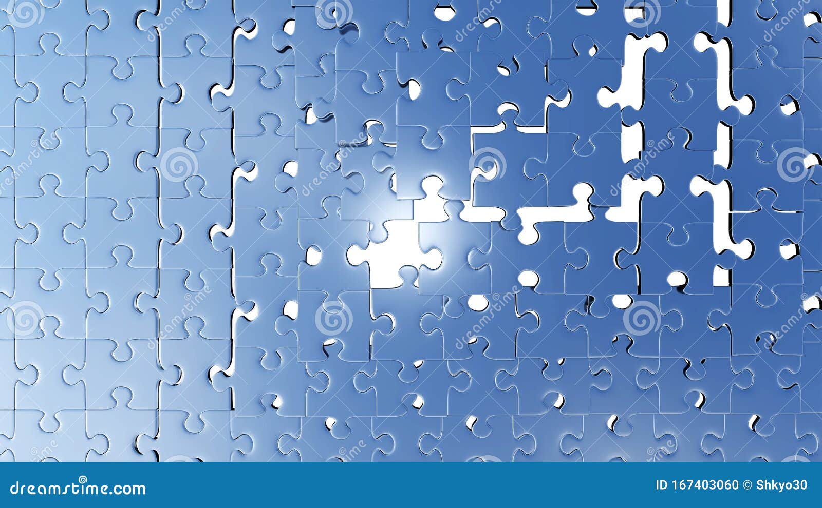 Top View of Many Puzzle Pieces almost in Their Place Stock Illustration ...