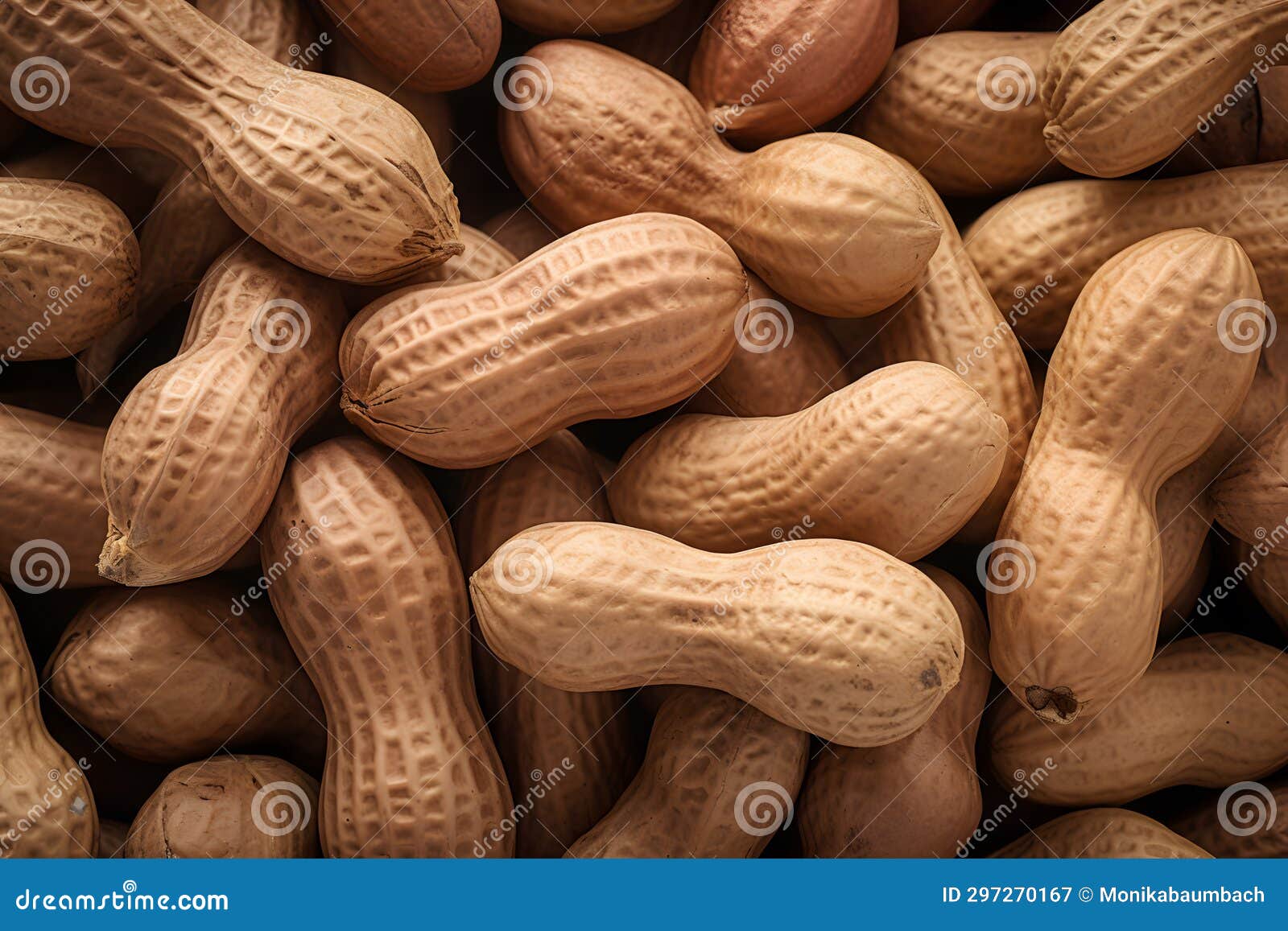Top View of Many Whole Peanuts with Shell Stock Illustration ...