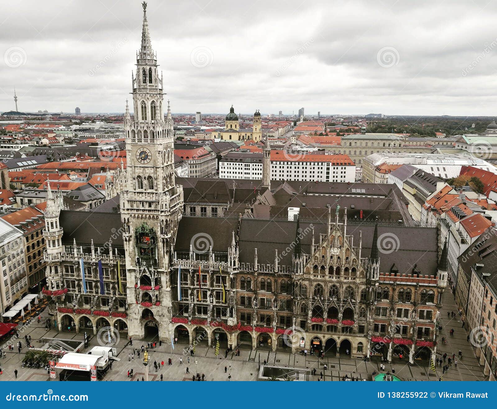 Top View Marienplatz editorial photography. Image of marienplatz ...