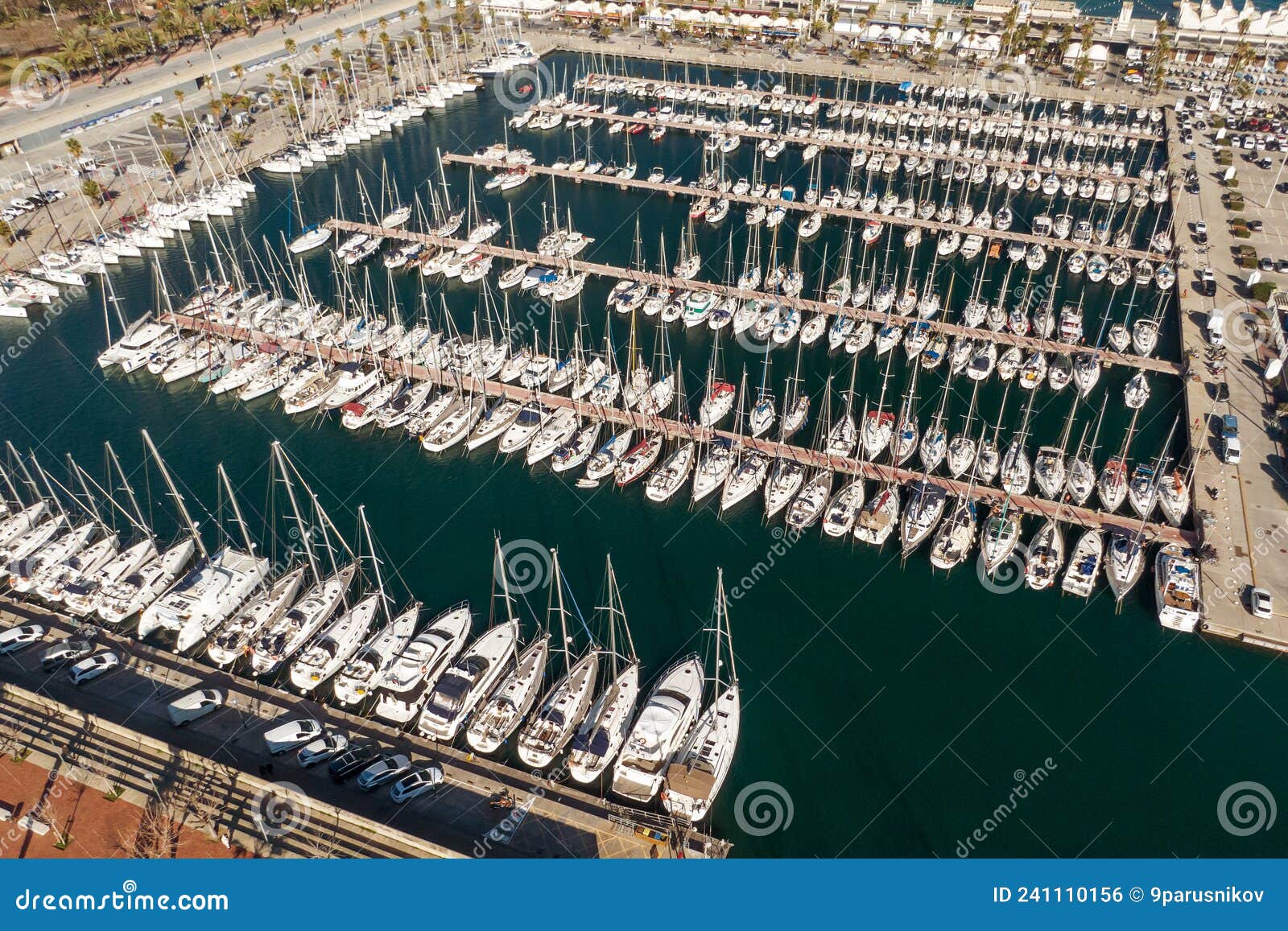 Top View of Marina with Parked Boats. Stock Photo - Image of travel ...