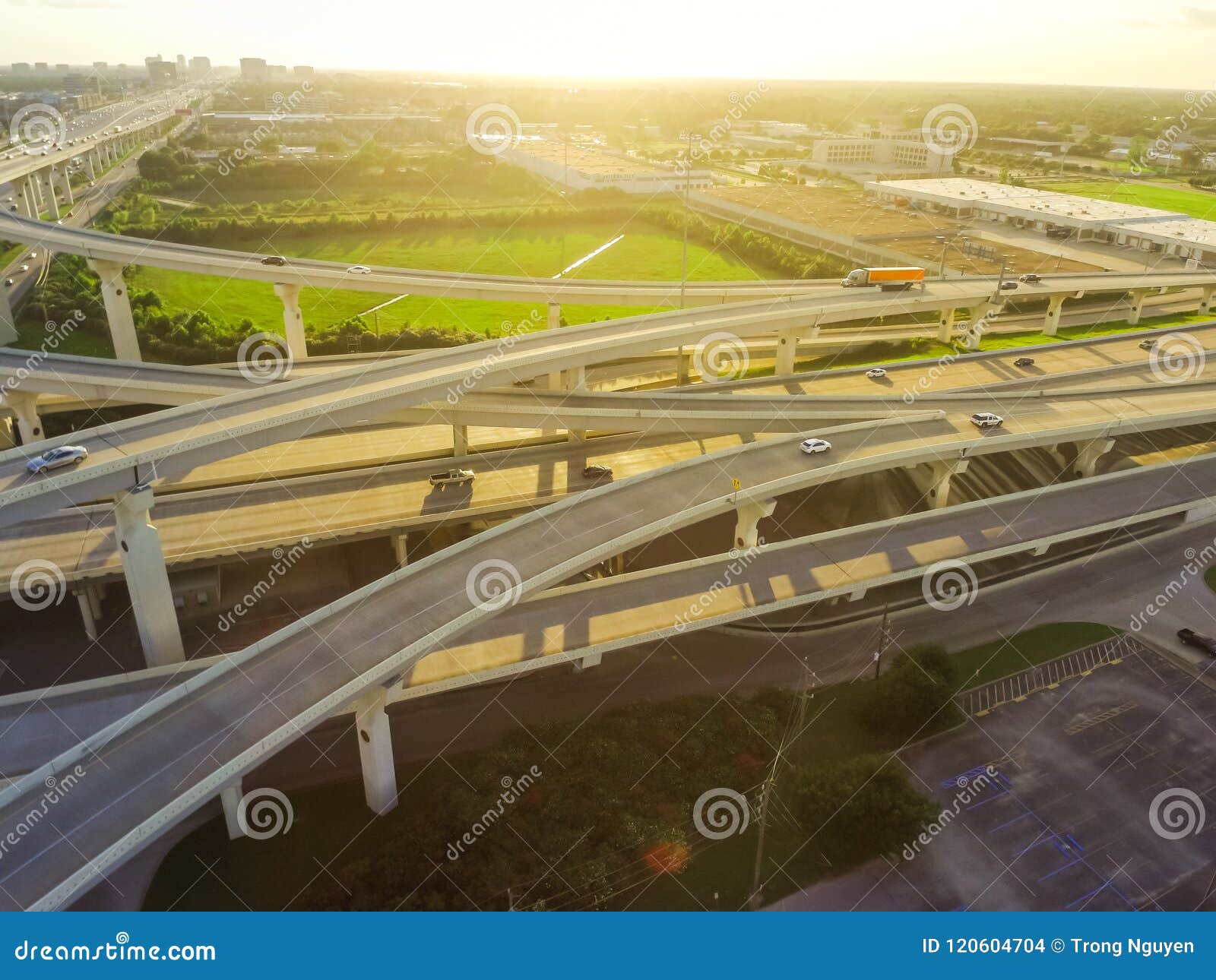 Top View Massive Highway Intersection, Stack Interchange Editorial ...