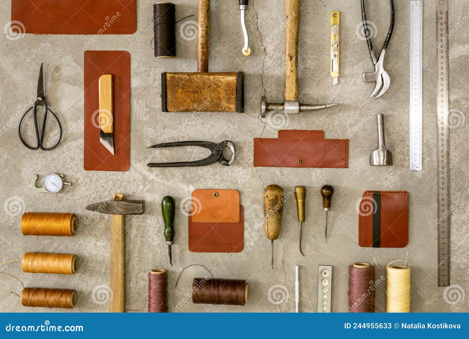 Top View Materials and Instruments on Cutting Mat for Chopping ...