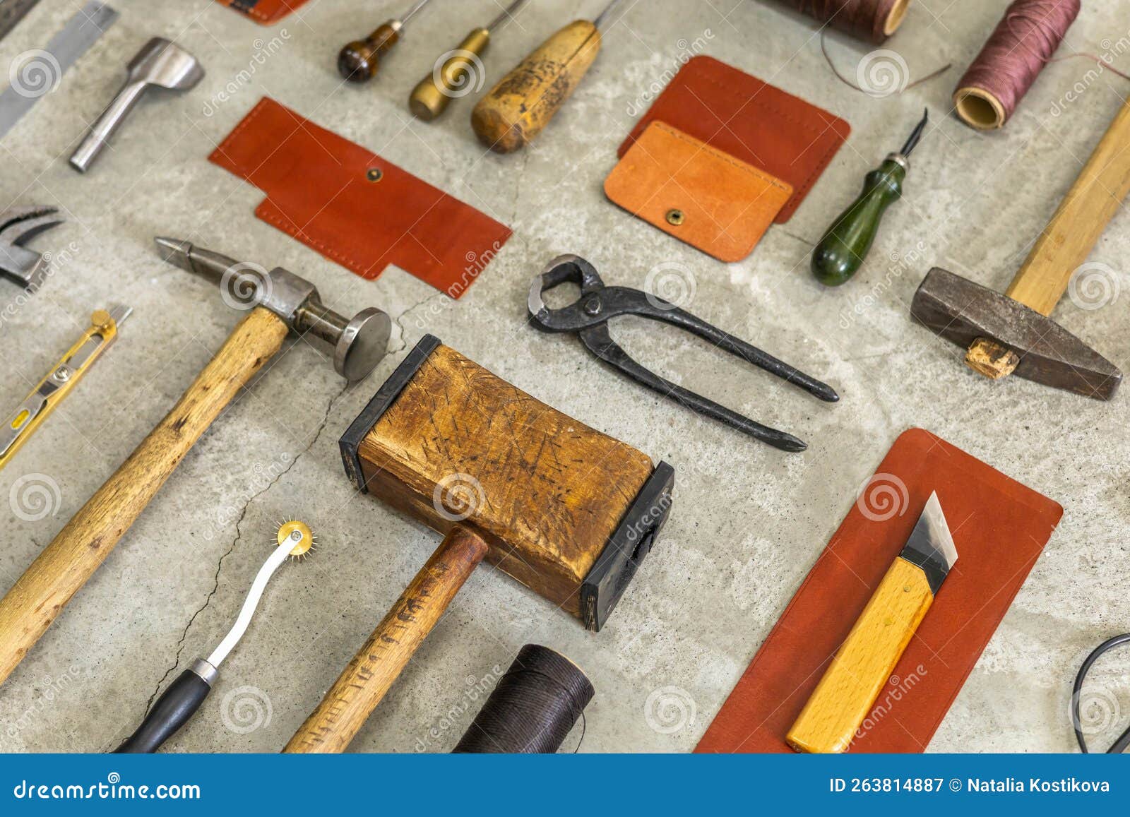 Top View Materials and Instruments on Cutting Mat for Chopping ...