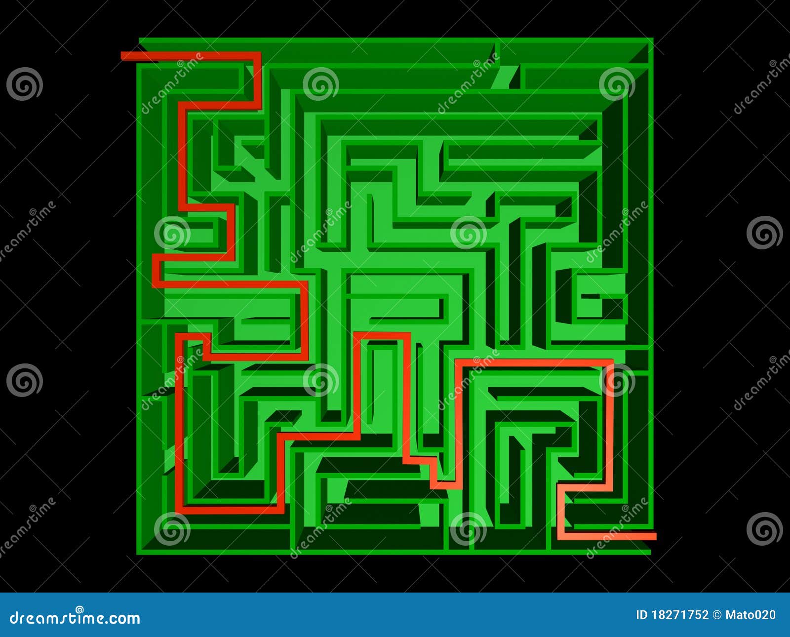 Top view of the maze stock illustration. Illustration of myth - 18271752