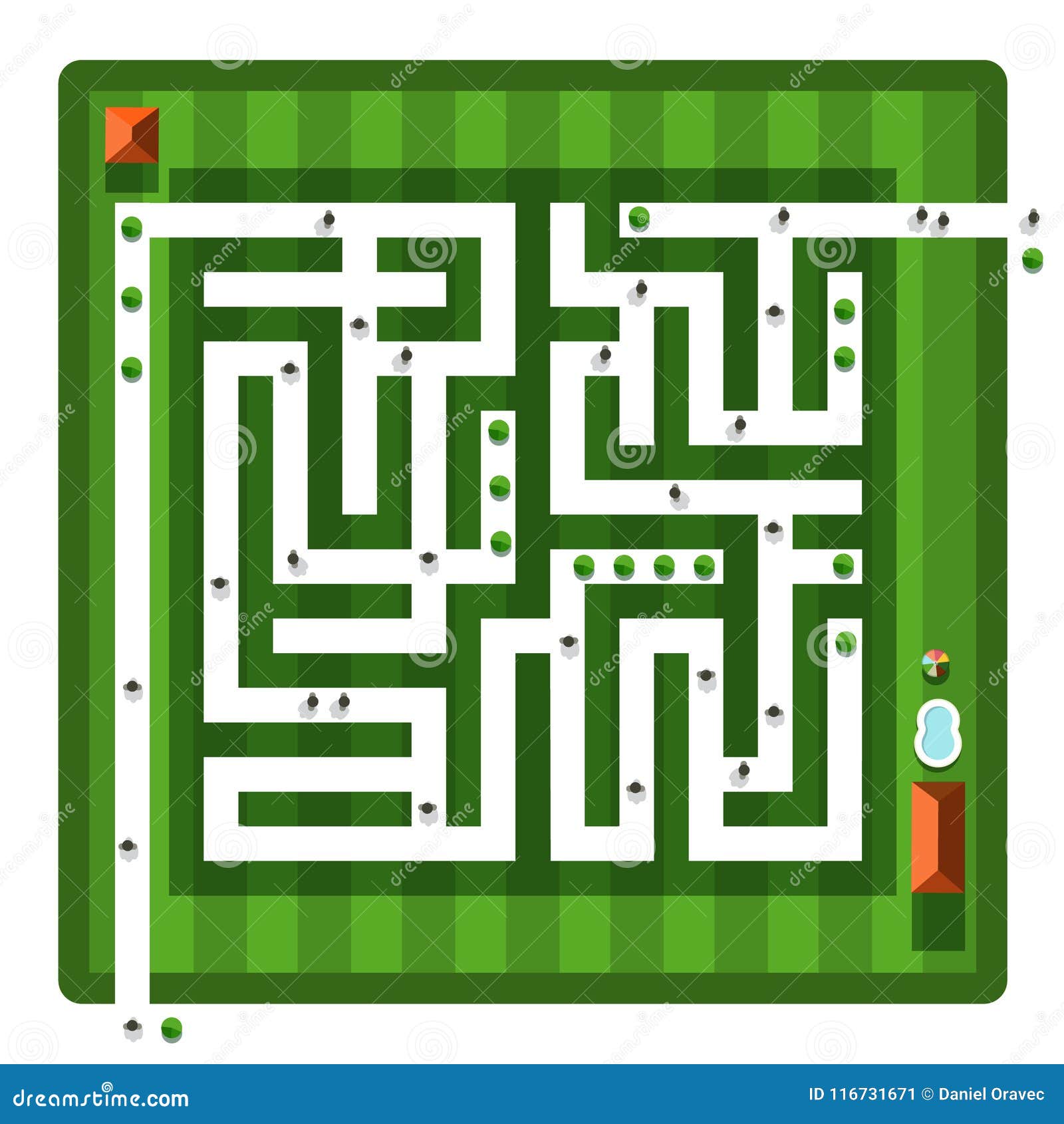 Top View Maze. Vector Aerial View Hedge Labyrinth Stock Vector ... Top View Maze. Vector Aerial View Hedge Labyrinth Stock Vector ...