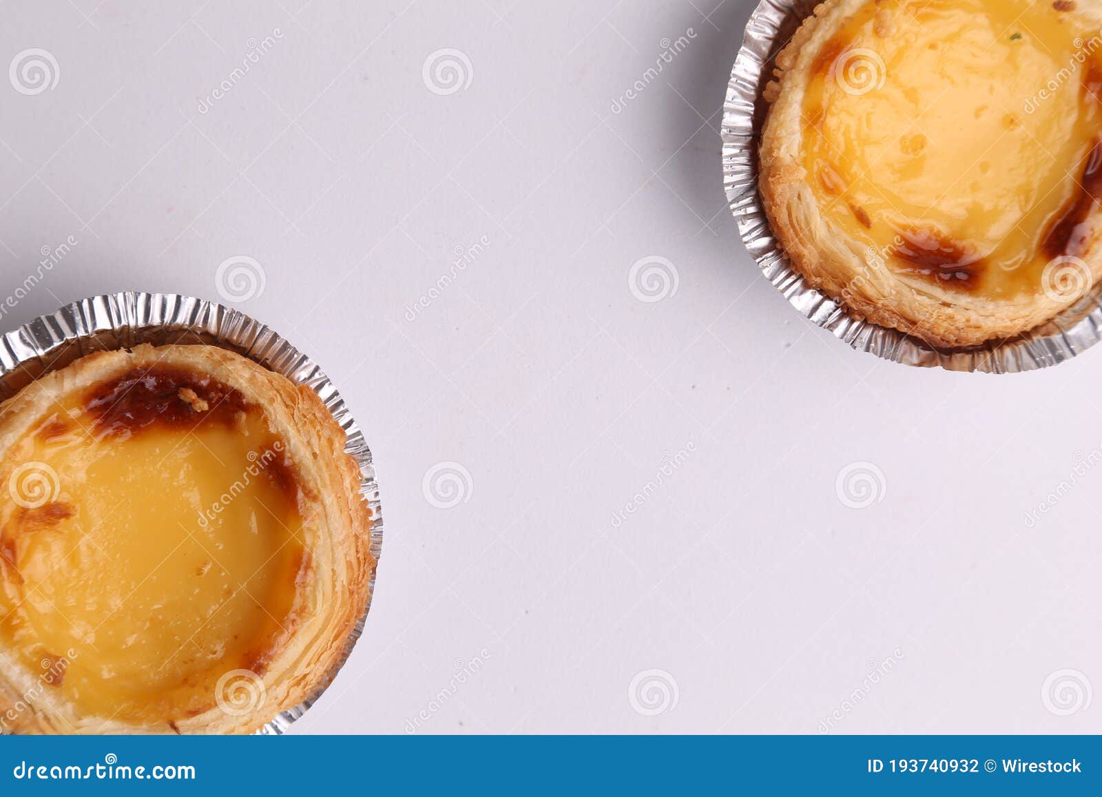 Top View of Meat Pies on a Cup Foil Isolated on a White Background ...