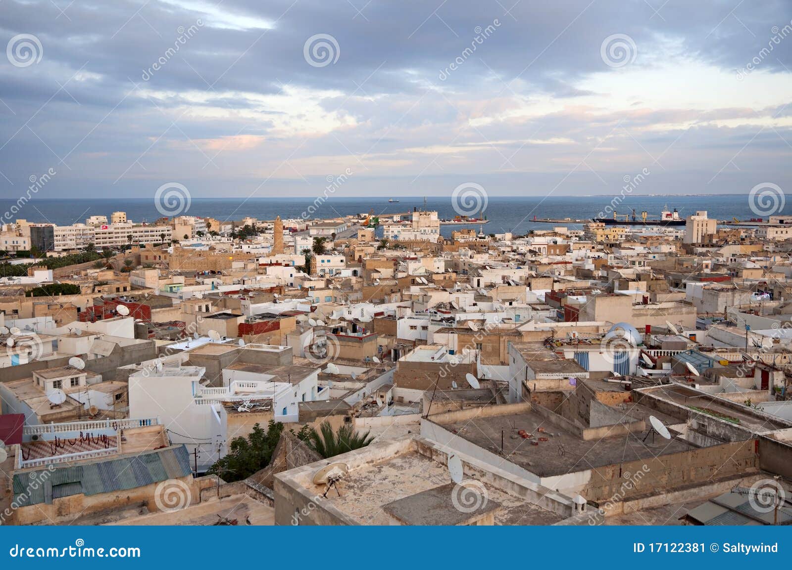 The Top View of the Medina of Sousse Stock Image - Image of resort ...