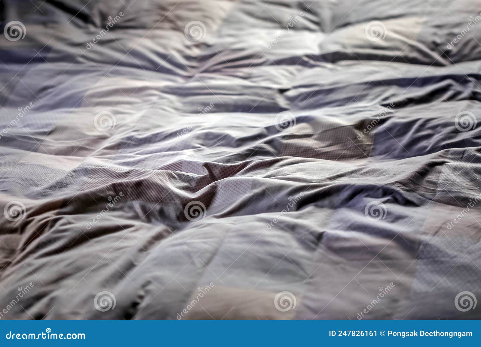 Top View of a Messy Bedding Sheet Stock Image - Image of home, sleep ...
