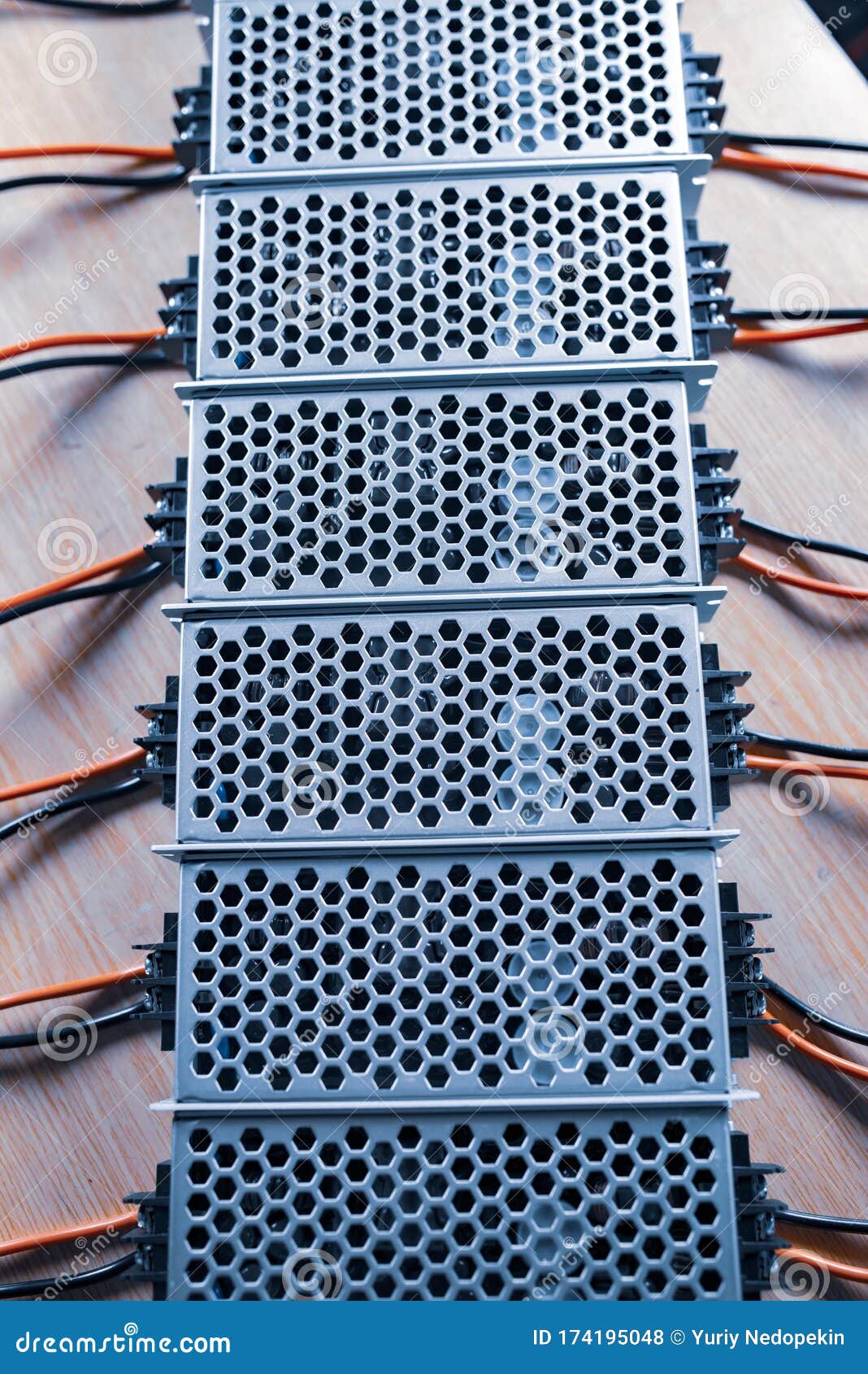 Top View of the Metal Mesh Power Supply Stock Photo - Image of ...