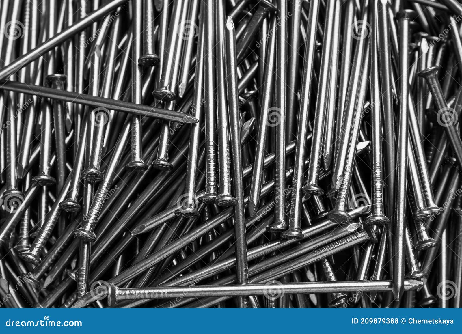 Top View of Metal Nails As Background, Closeup Stock Photo - Image of ...