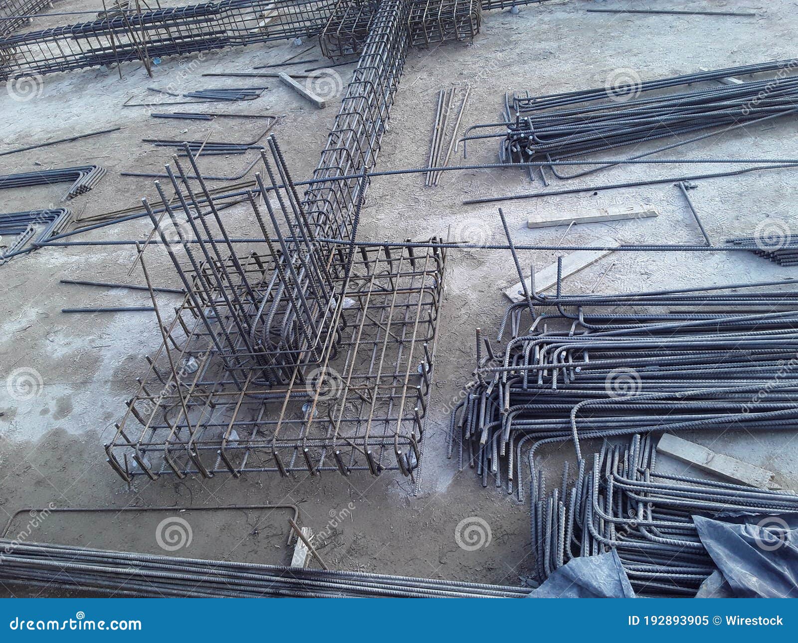 Reinforcement Frame Reinforcement For Concrete Frame House, Formwork ...