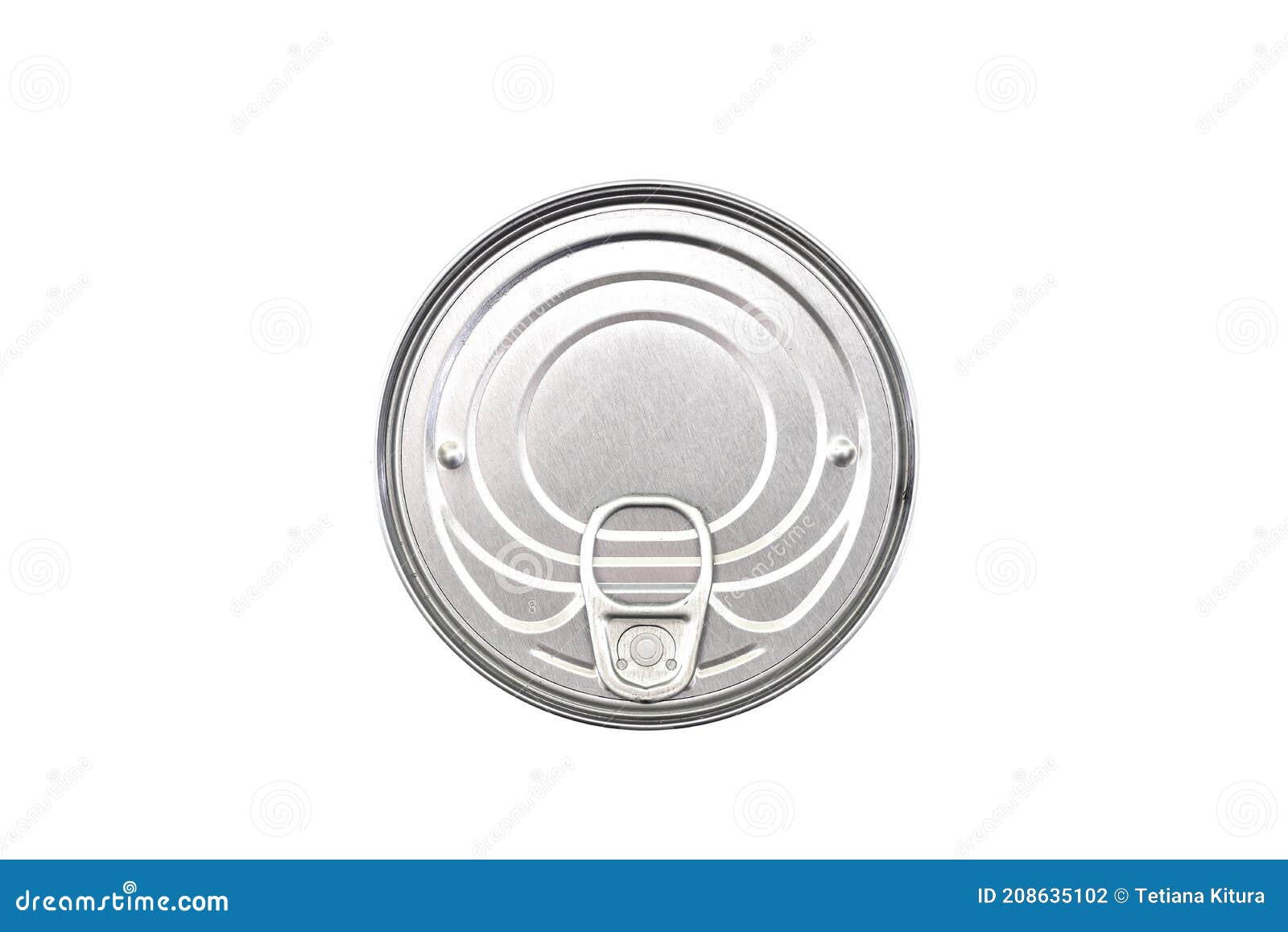 Top View of Metal Tin Can, Isolated on White Stock Photo - Image of ...