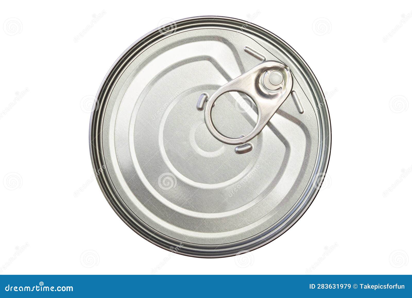 Top View of Metal Tin Container without Label Isolated on White ...