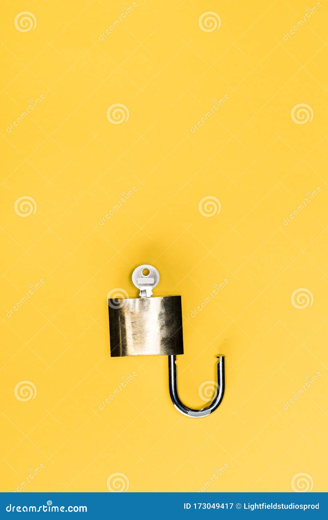 Top View of Metallic Key in Stock Image - Image of protection, metal ...