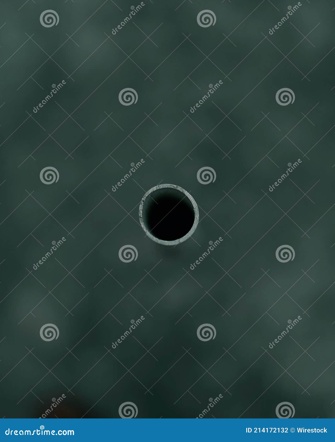 Top View of a Metallic Pipe on a Blurred Background Stock Photo - Image ...
