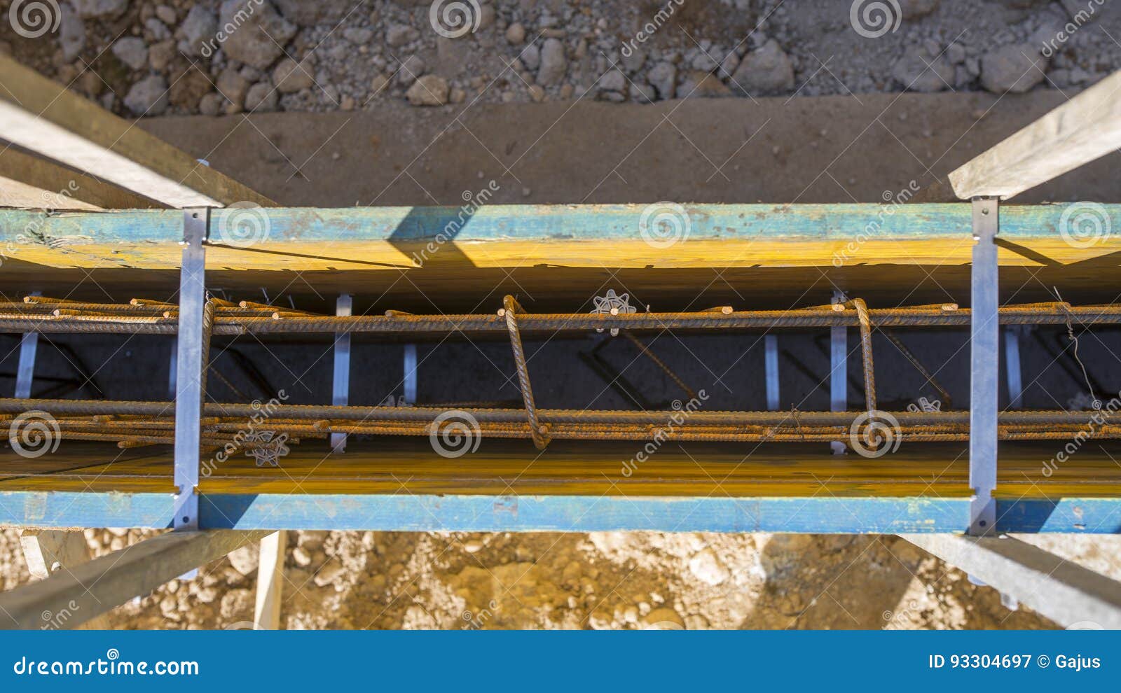Top View of Metals Rod Supports Inside Wall Stock Image - Image of ...