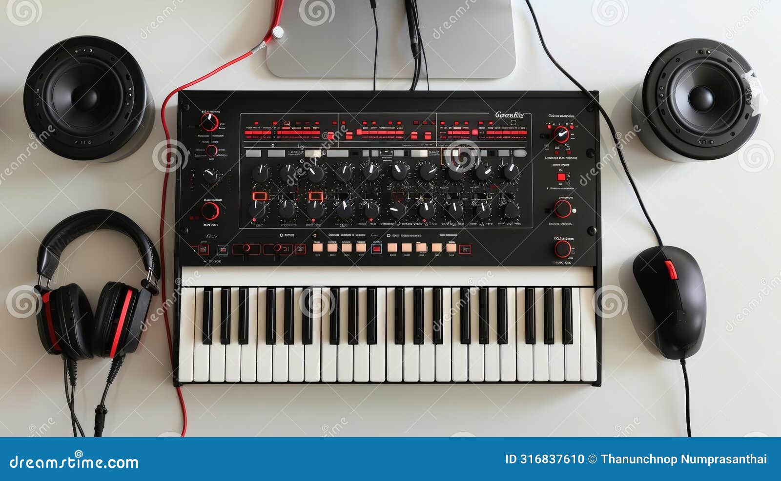 Top View Of A MIDI Controller In A Home Studio Setup Stock Photography ...
