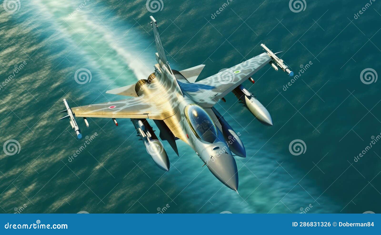 A Fighter Jet Flying Through A Cloudy Sky With Lightning Bolting Behind