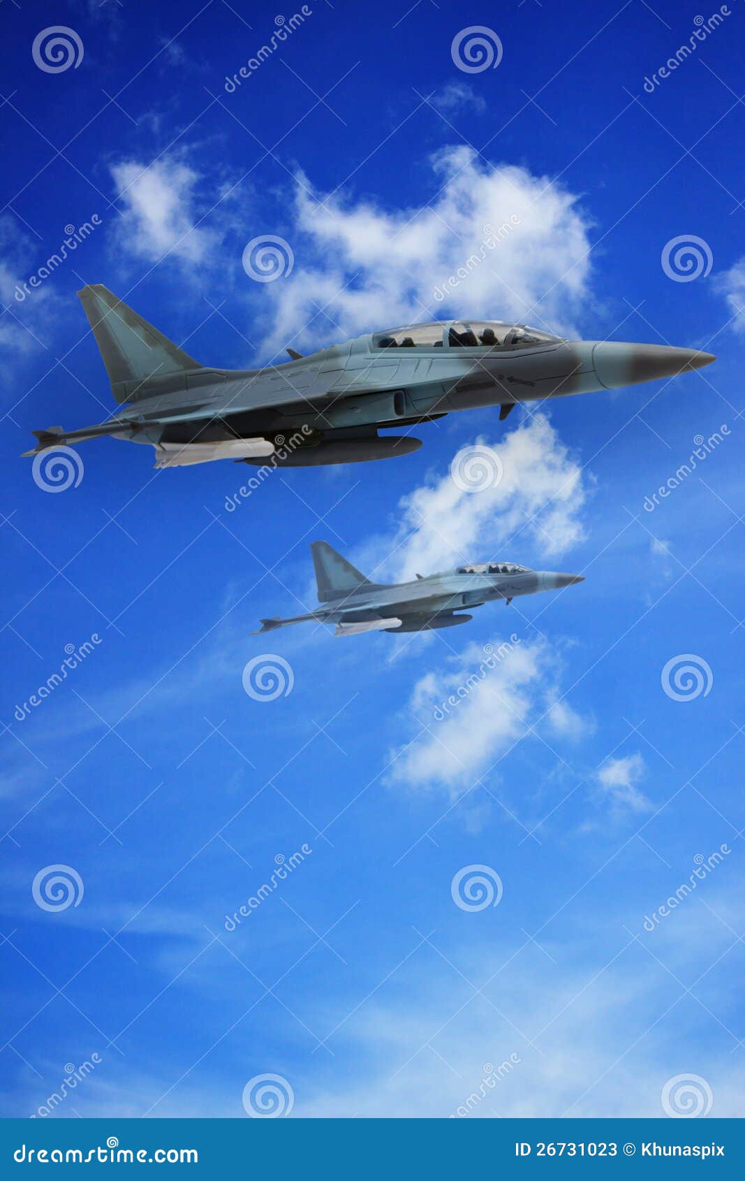Top View of Military Jet Plane Flying Over Sky Stock Image - Image of ...