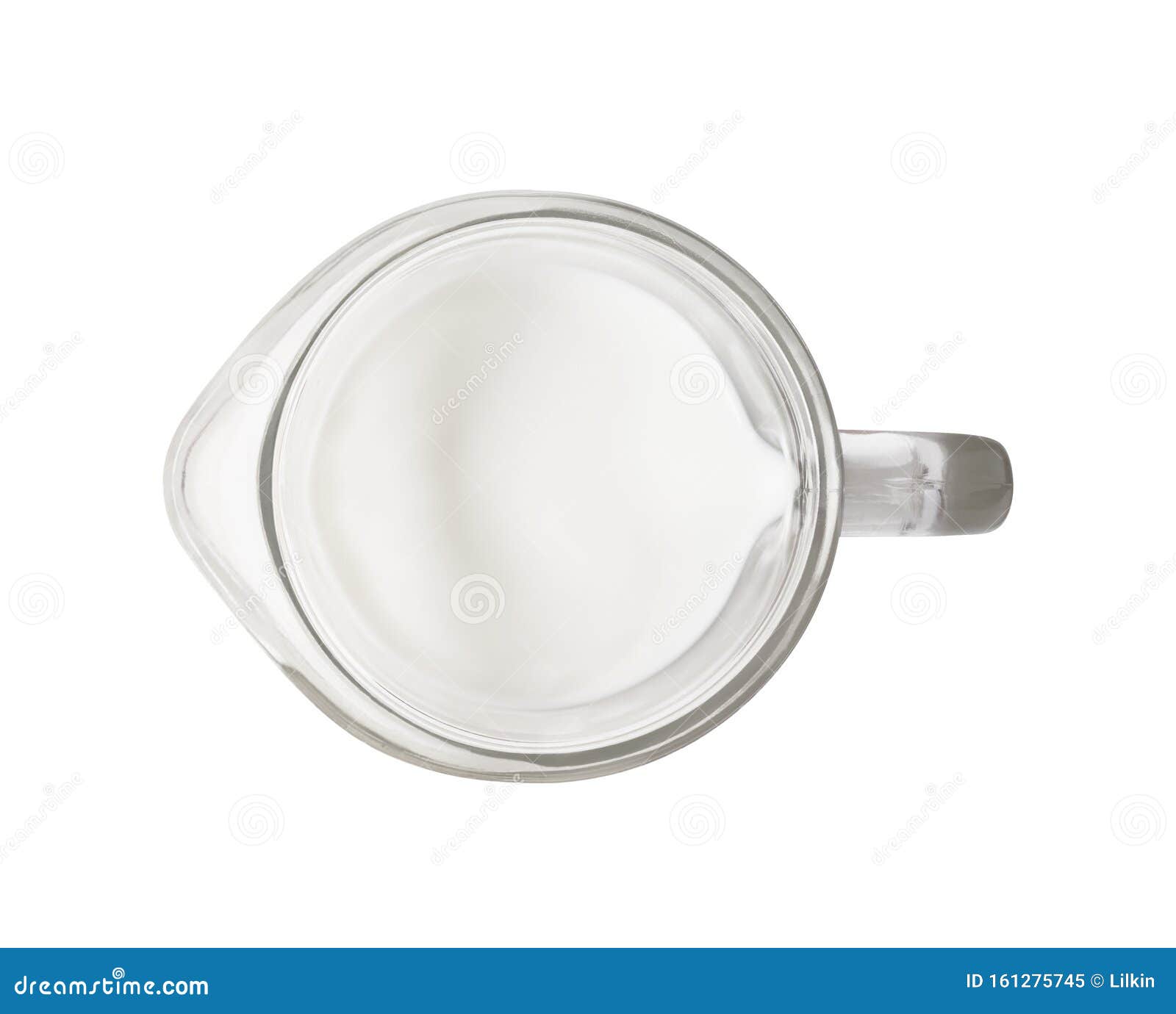 Top View of Milk in Glass Jar Isolated Stock Image - Image of healthy ...