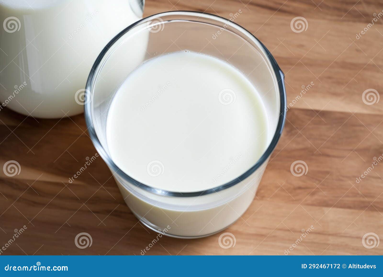 Top View of a Milk Pitcher on a Kitchen Countertop Stock Photo - Image ...