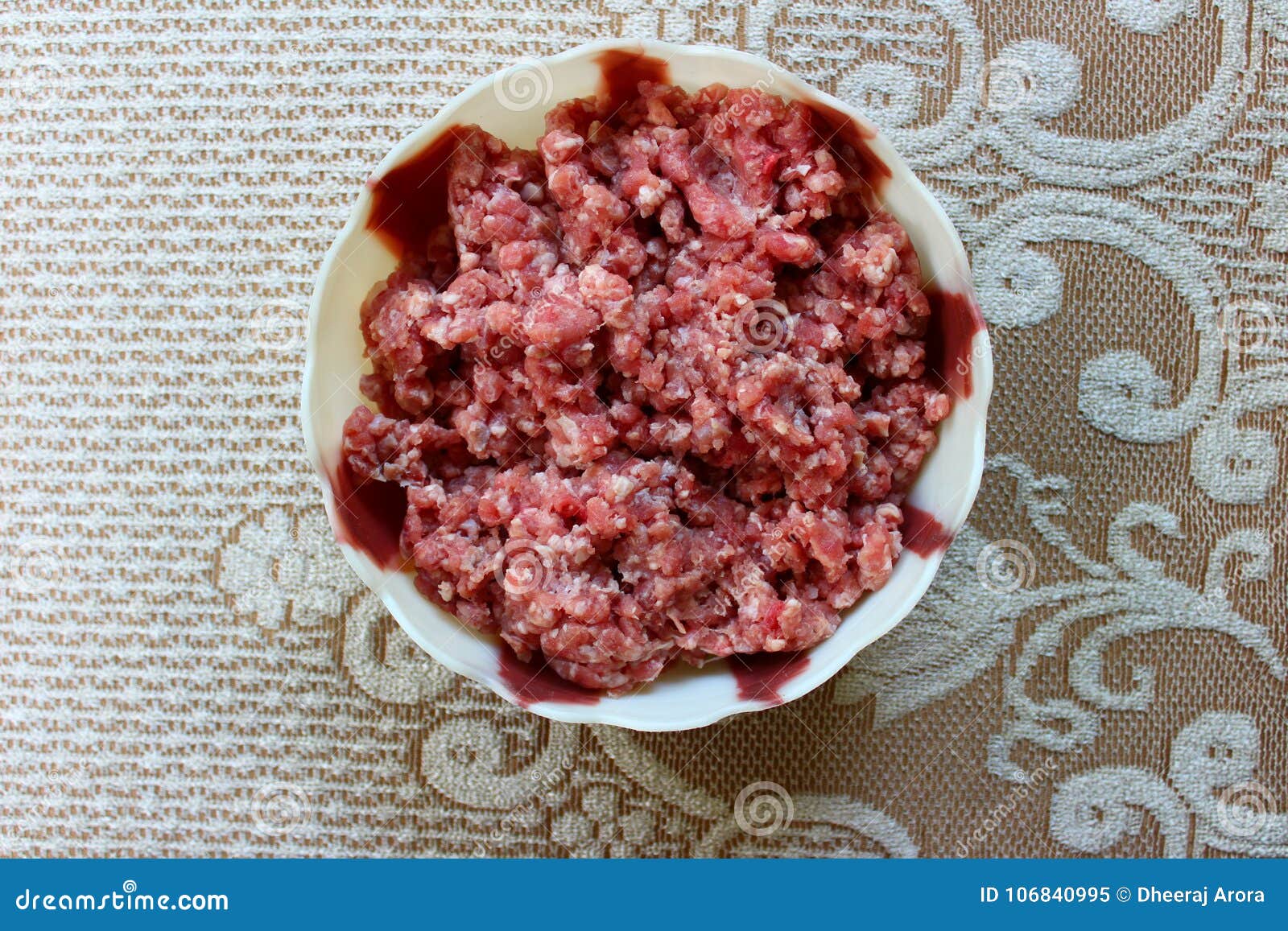 Minced Mutton in a Plastic Bowl Stock Image - Image of meat, food ...
