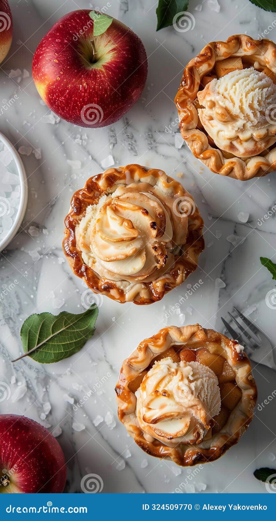 Mini Apple Pie For Autumn Season, Hyper Realistic Stock Photo ...