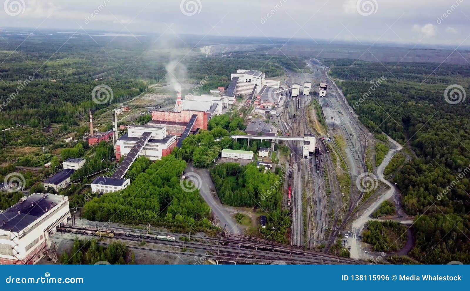 Top View of the Mining Factory. Environmental Pollution Problems Stock ...