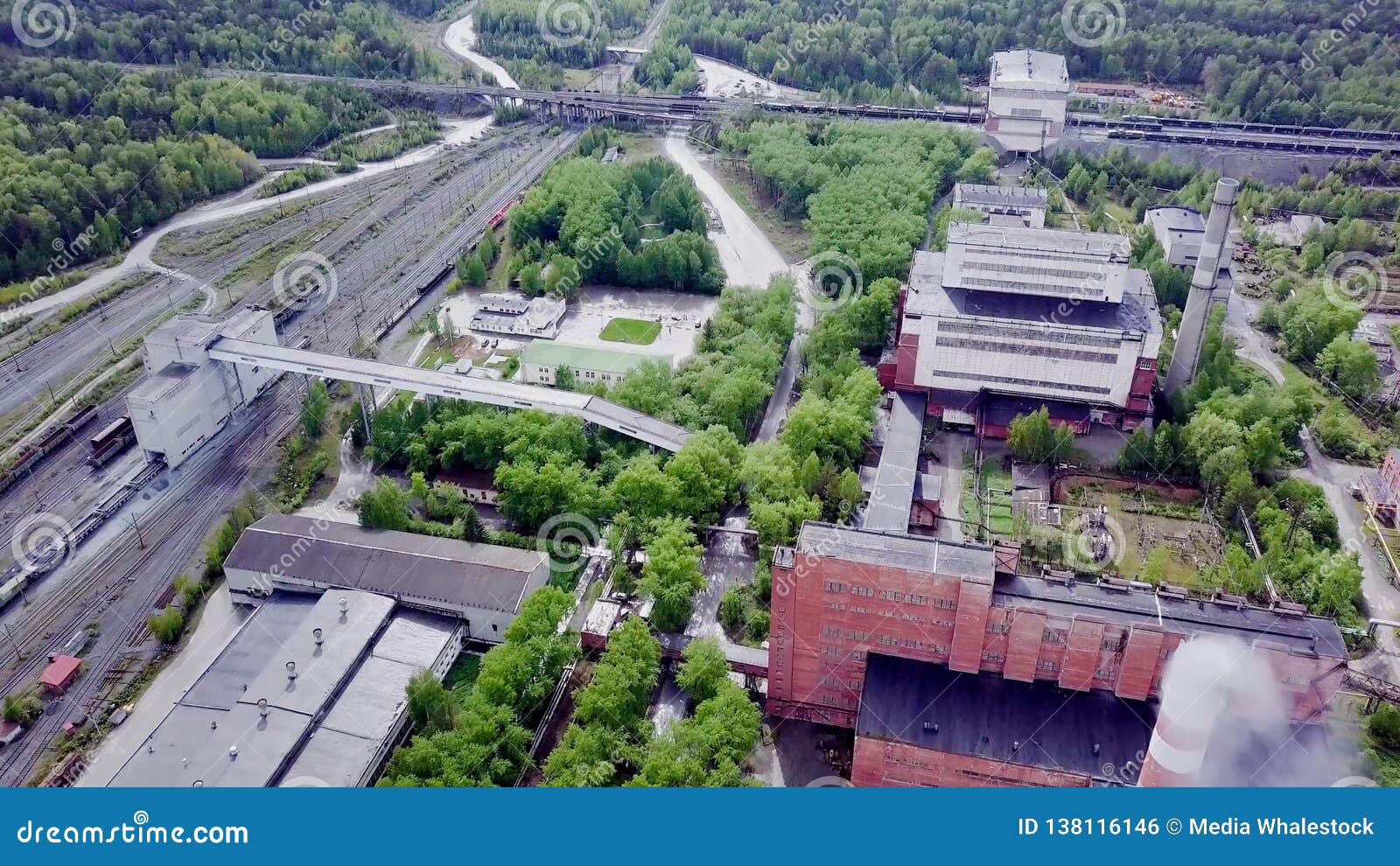 Top View of the Mining Factory. Environmental Pollution Problems Stock ...