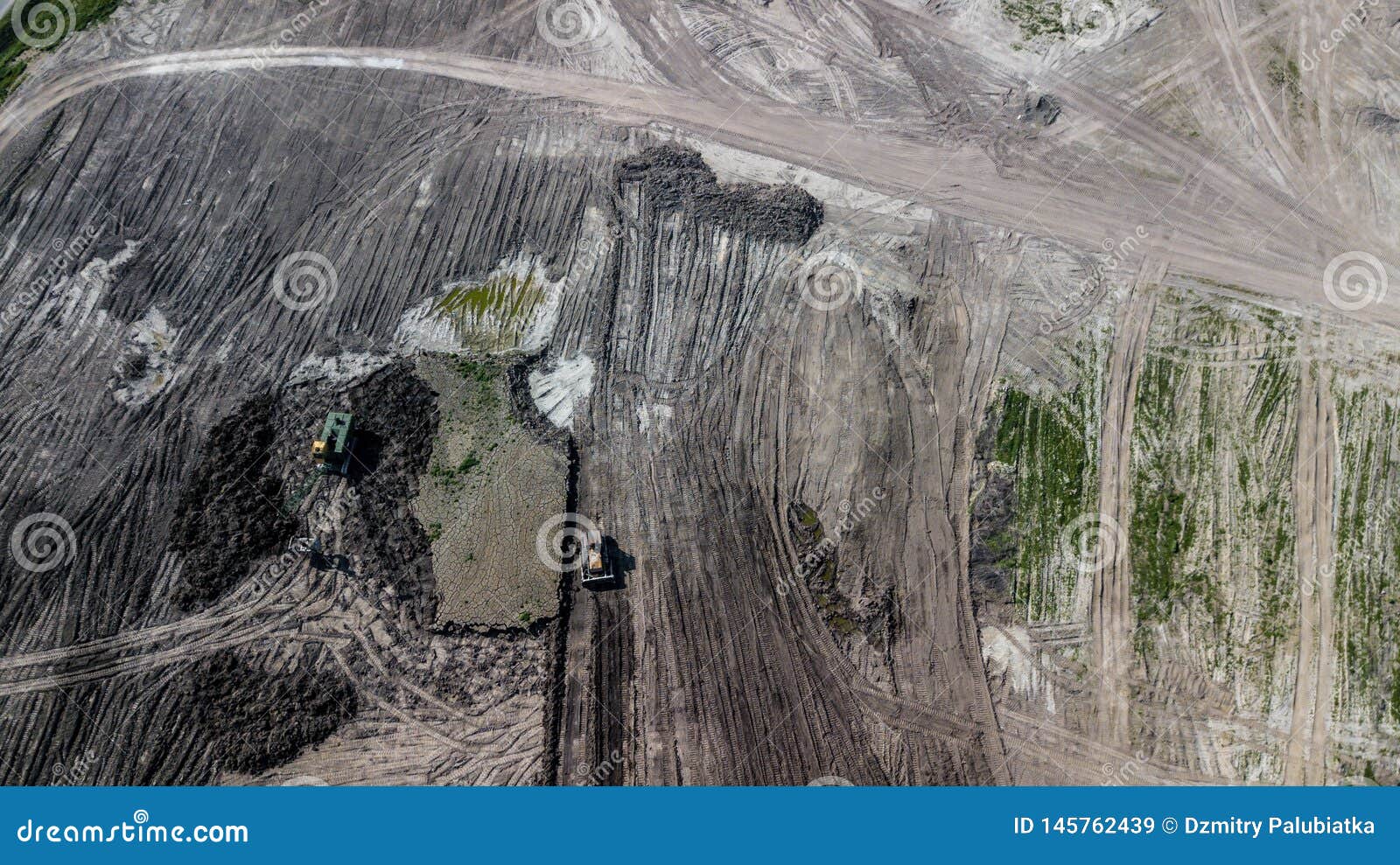 Top View of Mining Machines in Limestone Mine Stock Image - Image of ...
