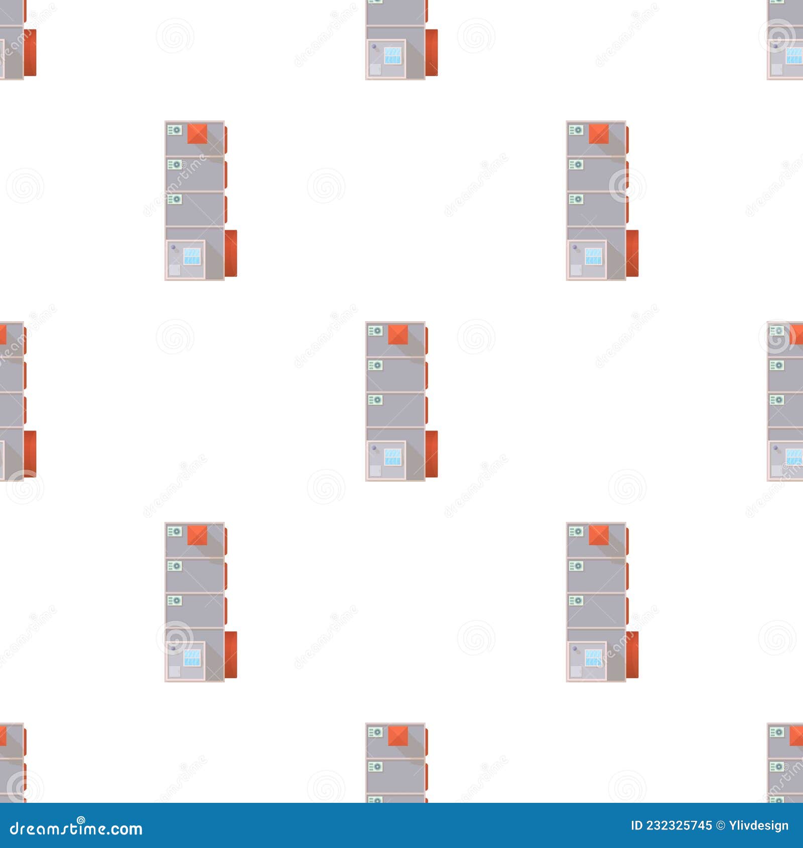 Top View of Modern Building Pattern Seamless Vector Stock Vector ...