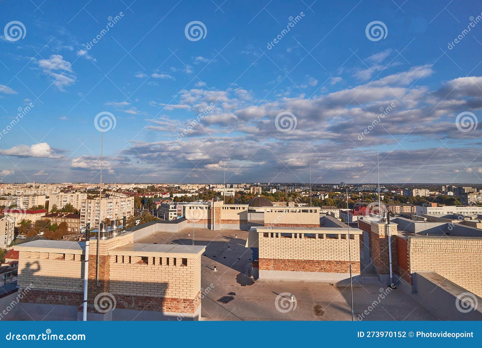 Top View of Modern City in Lights of Sunset Stock Photo - Image of ...