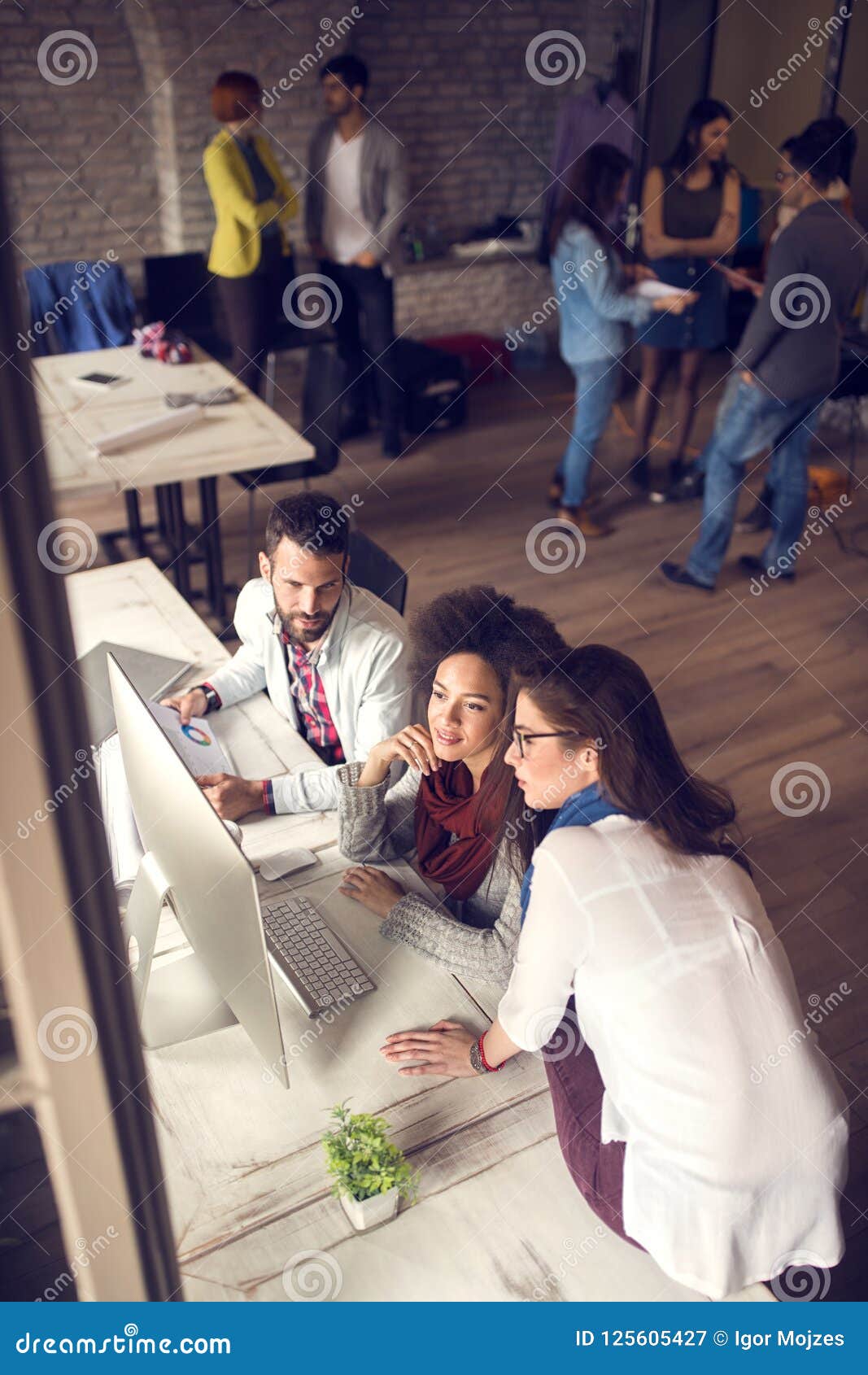 Design Studio with Employed People Stock Image - Image of employment ...