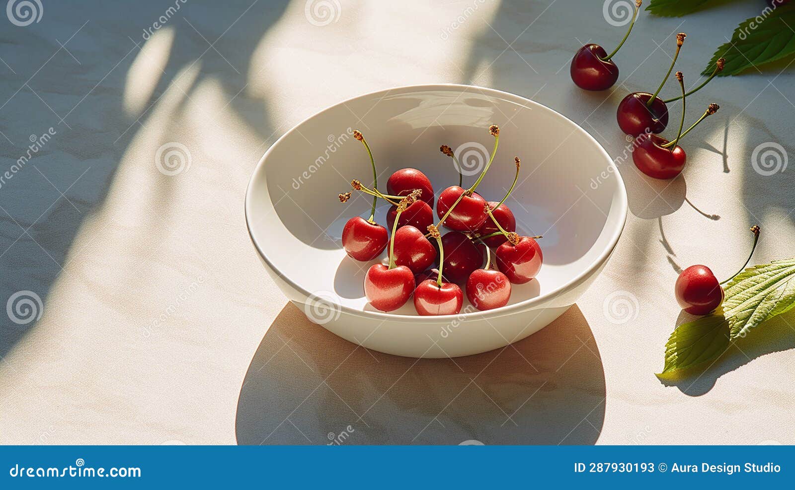 Top View of Modern Minimal Beautiful Round with Cherry Tomato Stock ...
