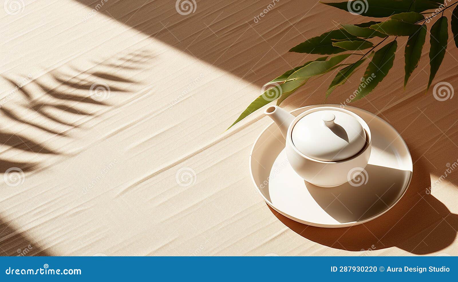 Top View of Modern Minimal Beautiful White Ceramic Tea Pot Stock ...