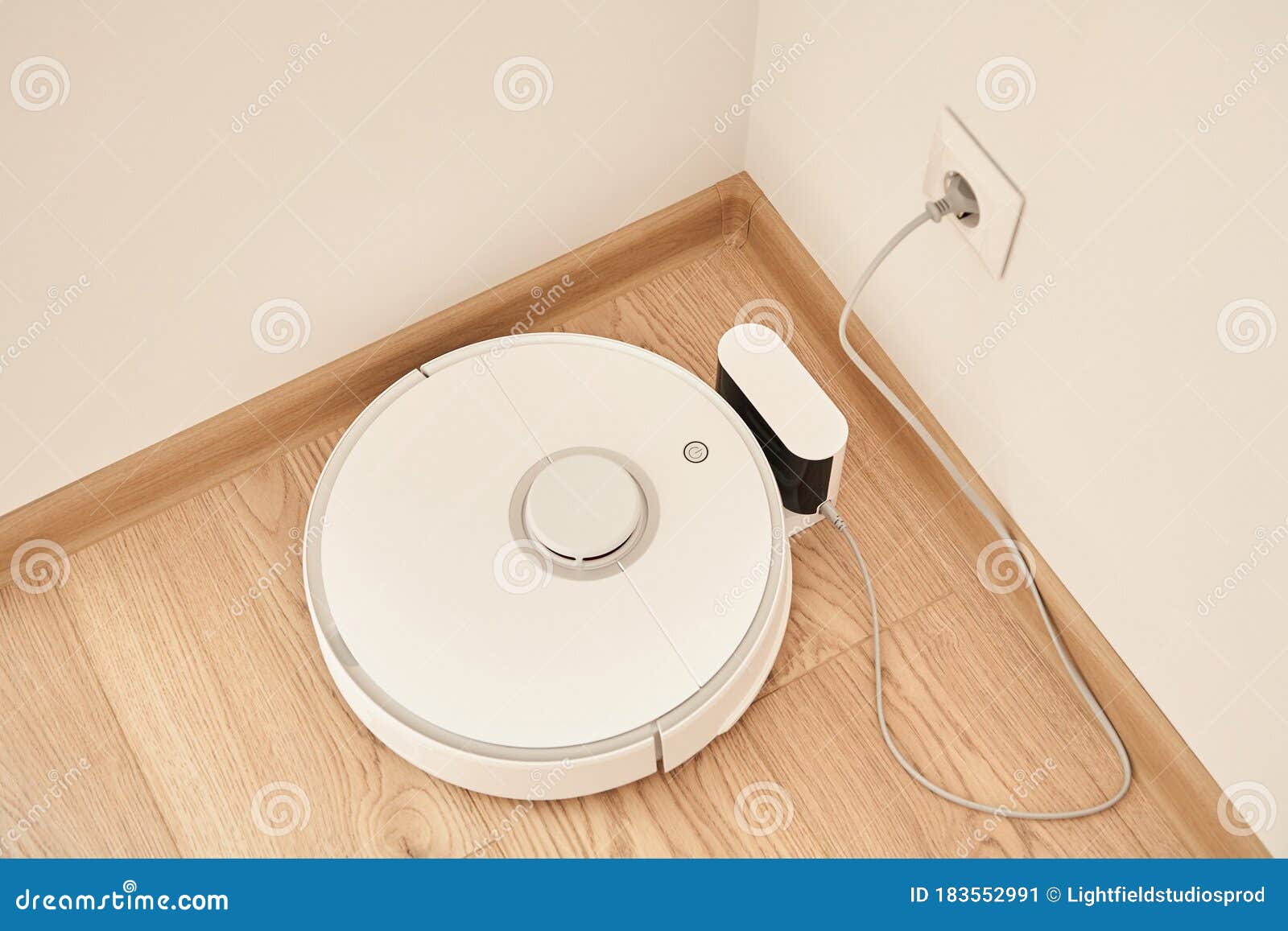 Top View of Modern Robotic Vacuum Stock Image - Image of technology ...