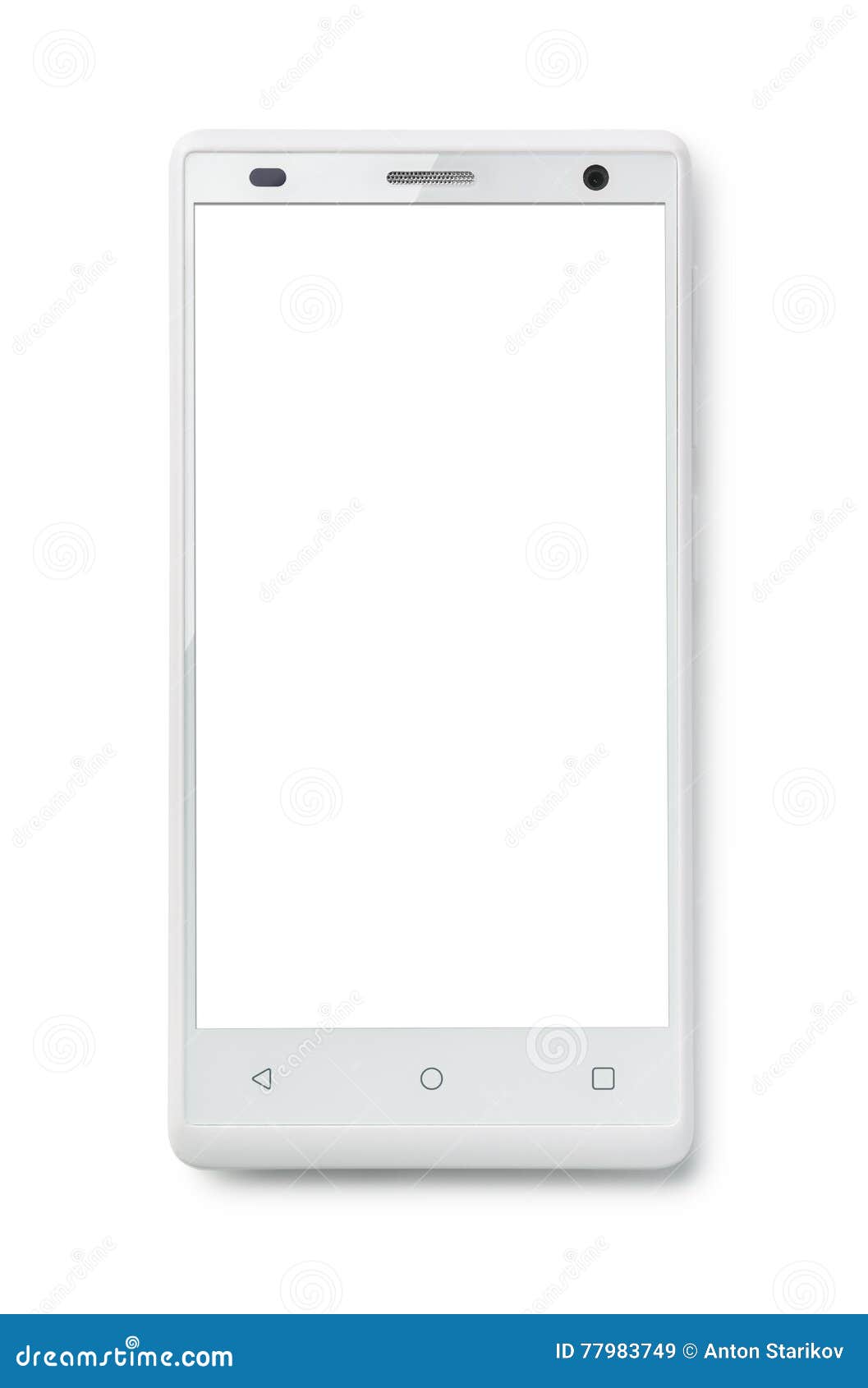Top View of Modern Smartphone with Blank Screen Stock Image - Image of ...