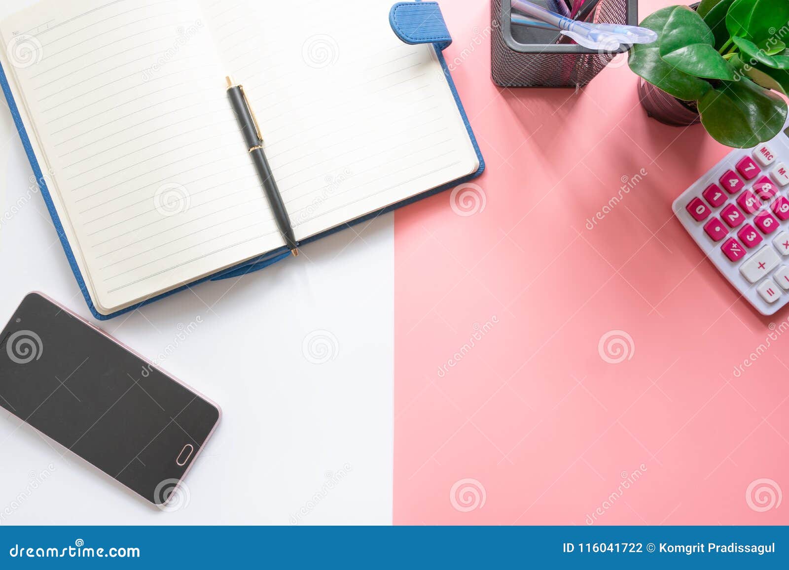 Top View of Modern Work Space Office Desk Stock Photo - Image of ...