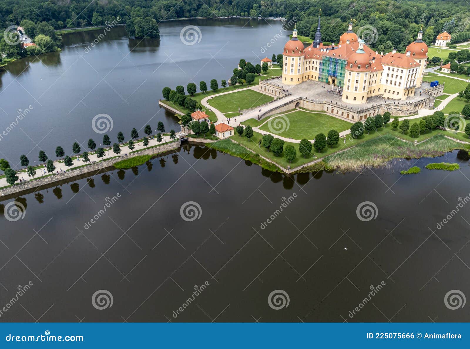 Top View of Moritzburg Castle in Saxony Stock Photo - Image of nature ...