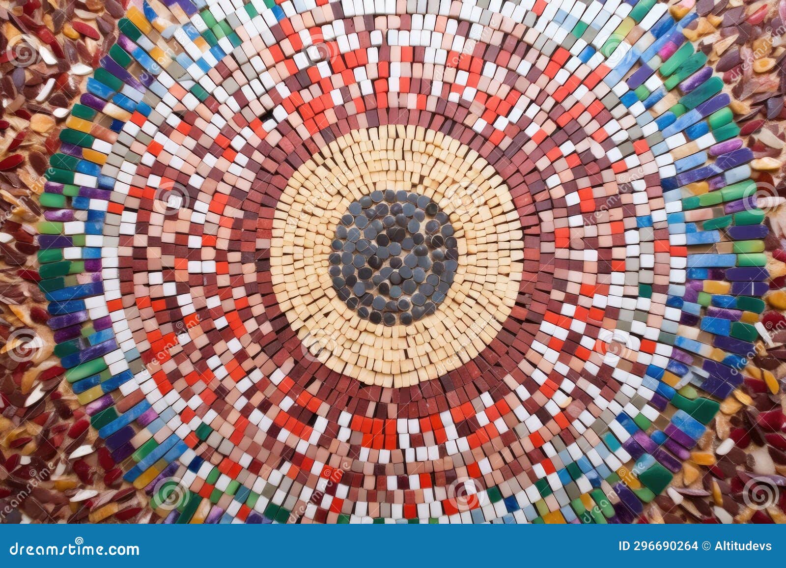 Top View of Mosaics Under Creation with Color Sorted Tiles Stock Photo - Image of sorted ...