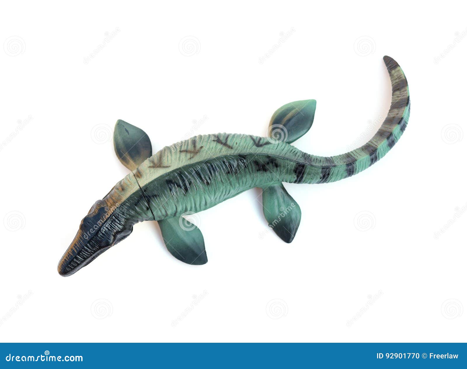 Top View Mosasaurus Toy on White Stock Photo - Image of animal ...