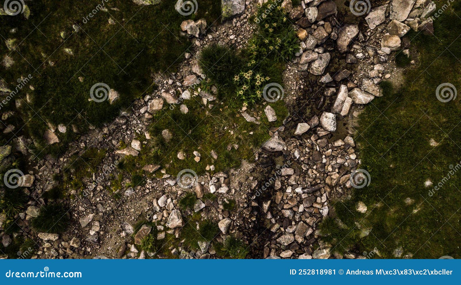 Top view of mountain paths stock image. Image of aerial - 252818981