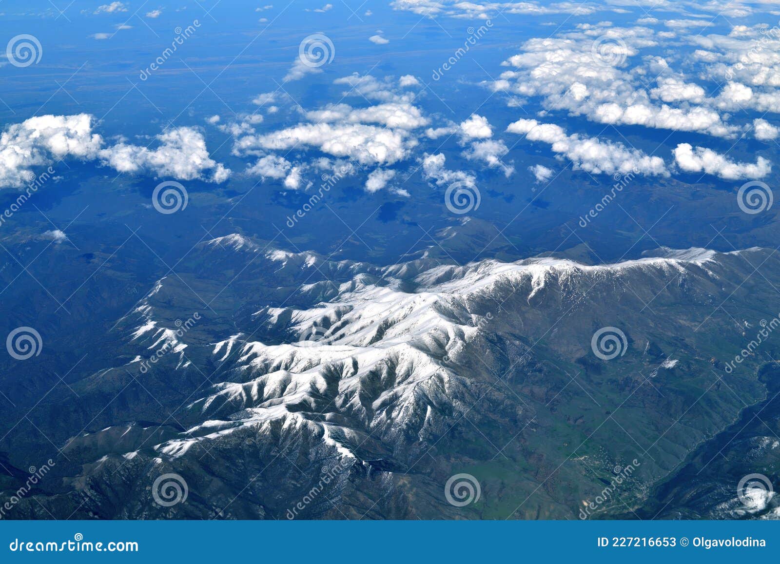 Top View of the Mountain Peaks in the Snow Stock Image - Image of ...