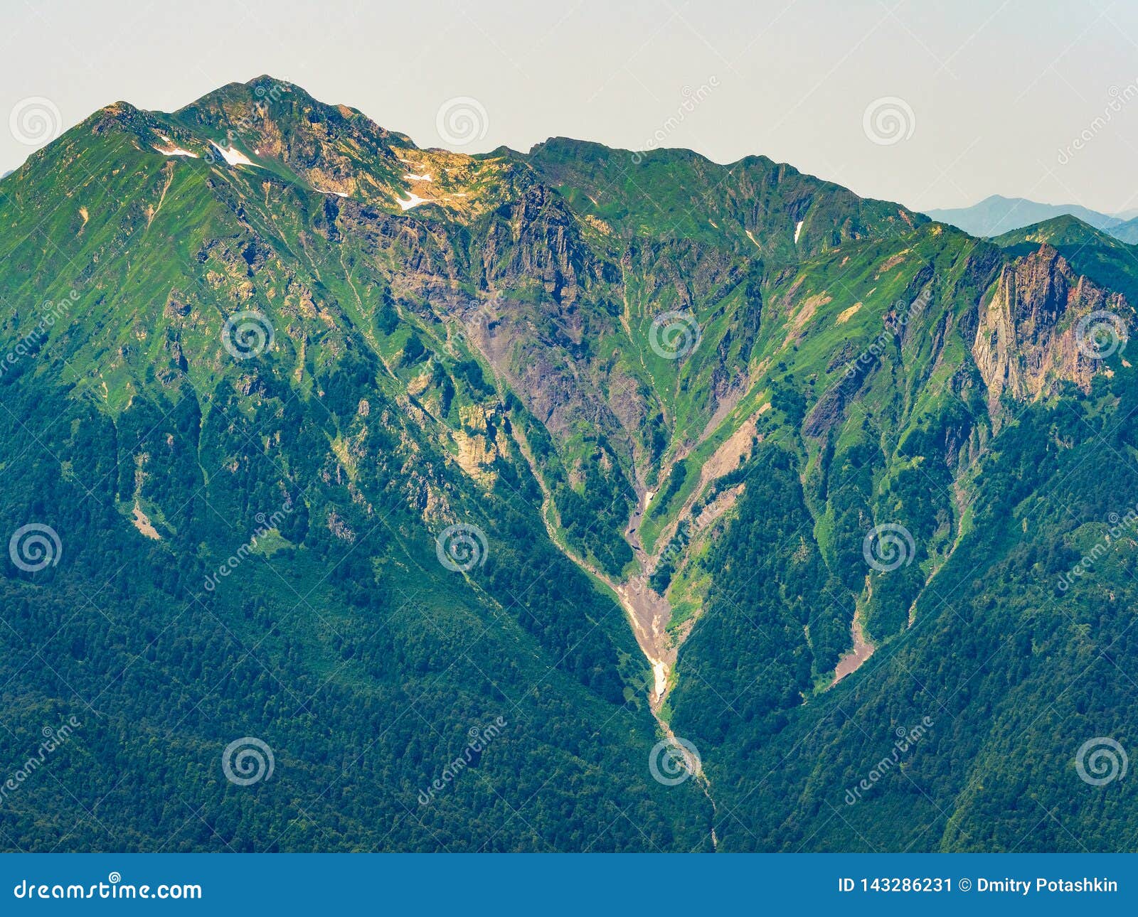 Top View of the Mountain Range and Peaks Covered with Snow Stock Image ...