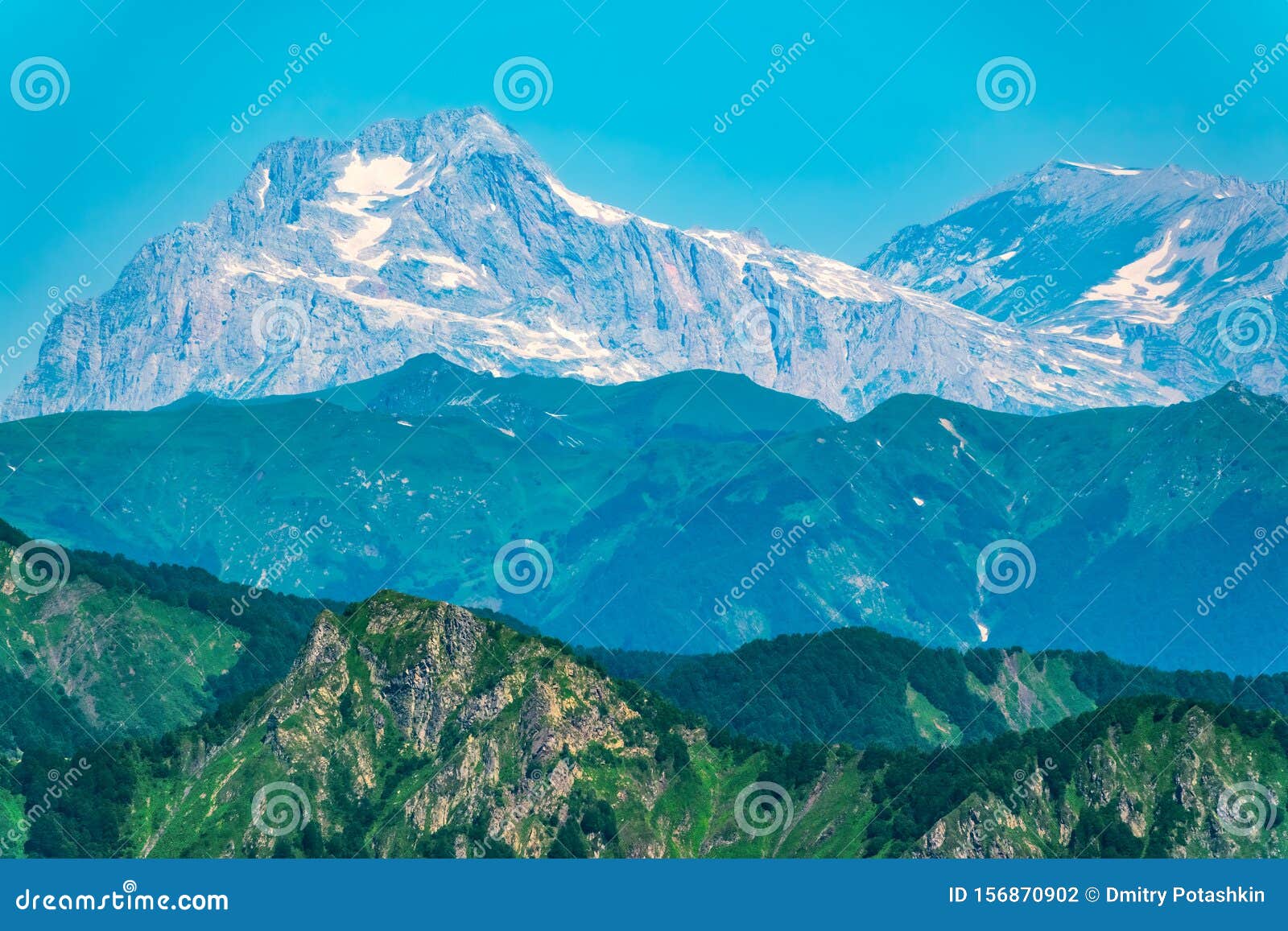 Top View of the Mountain Range and Peaks Covered with Snow Stock Photo ...