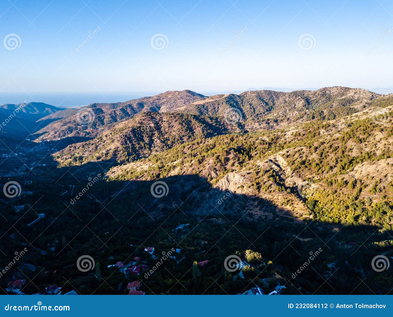Top View on Mountain Range with a Small Hills Stock Photo - Image of ...