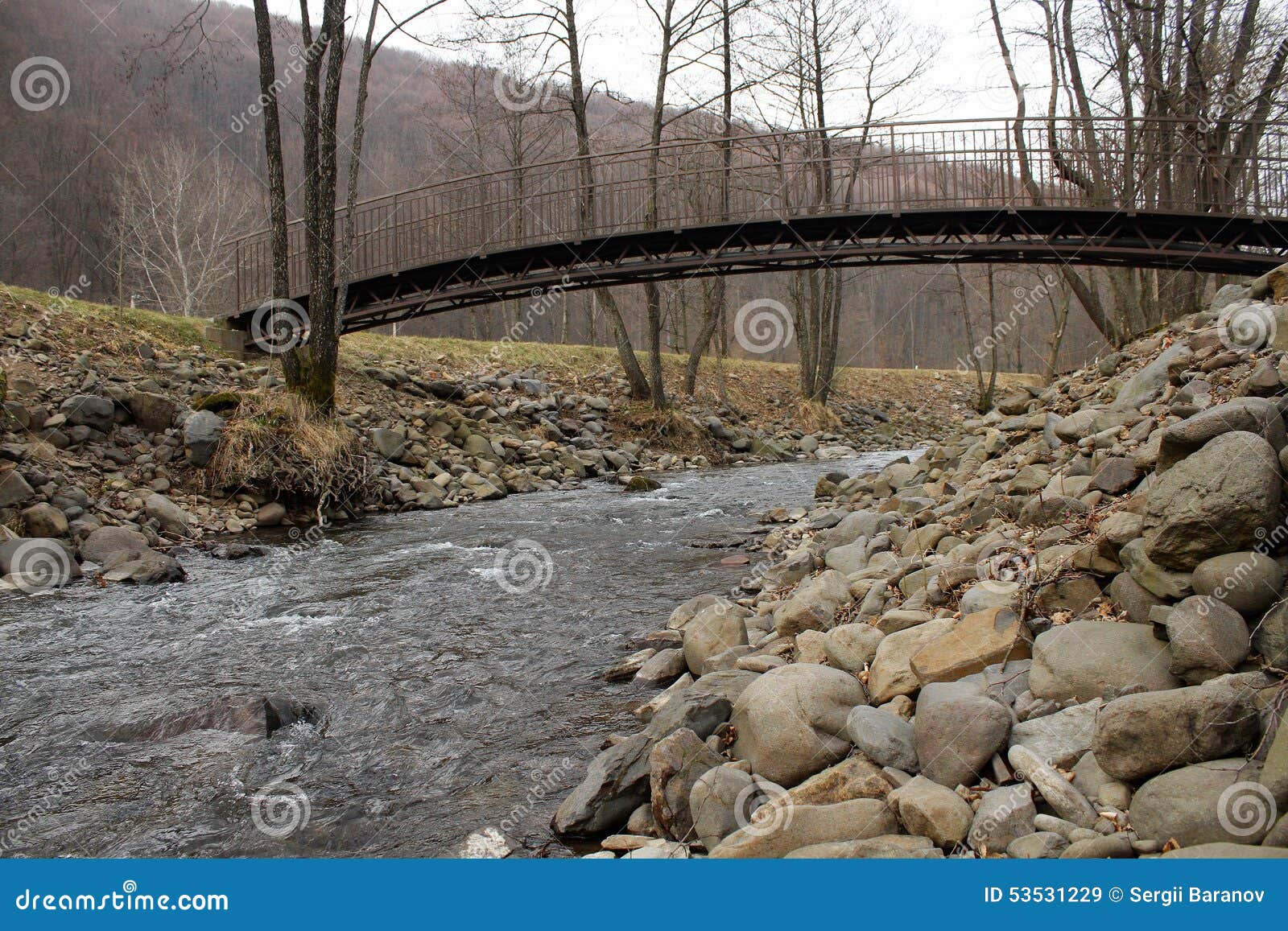 Top view on mountain river stock image. Image of landscape - 53531229